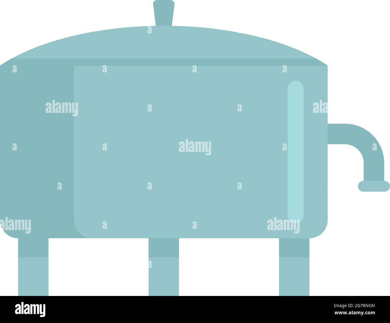 Milk factory tank icon. Flat illustration of milk factory tank vector ...