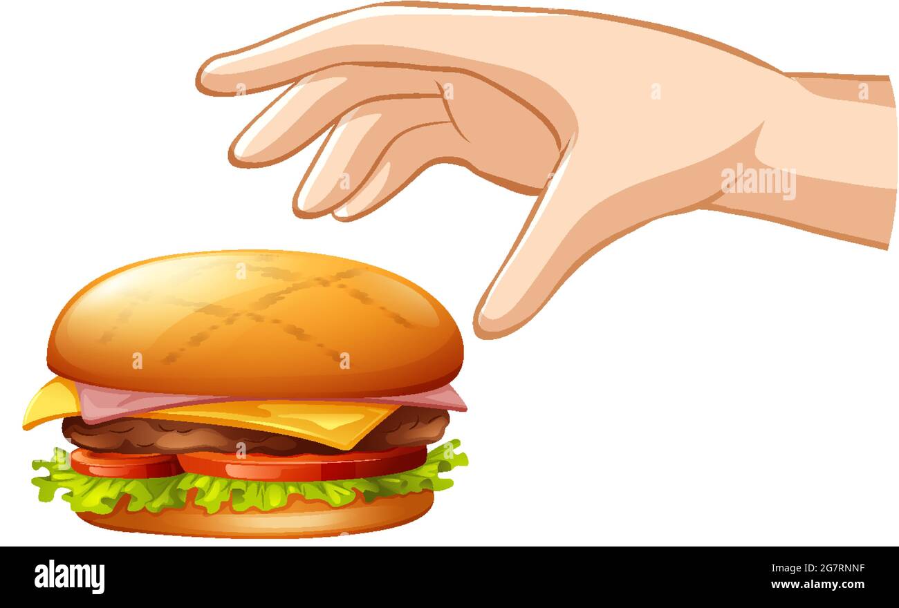Trying the hamburger hi-res stock photography and images - Alamy