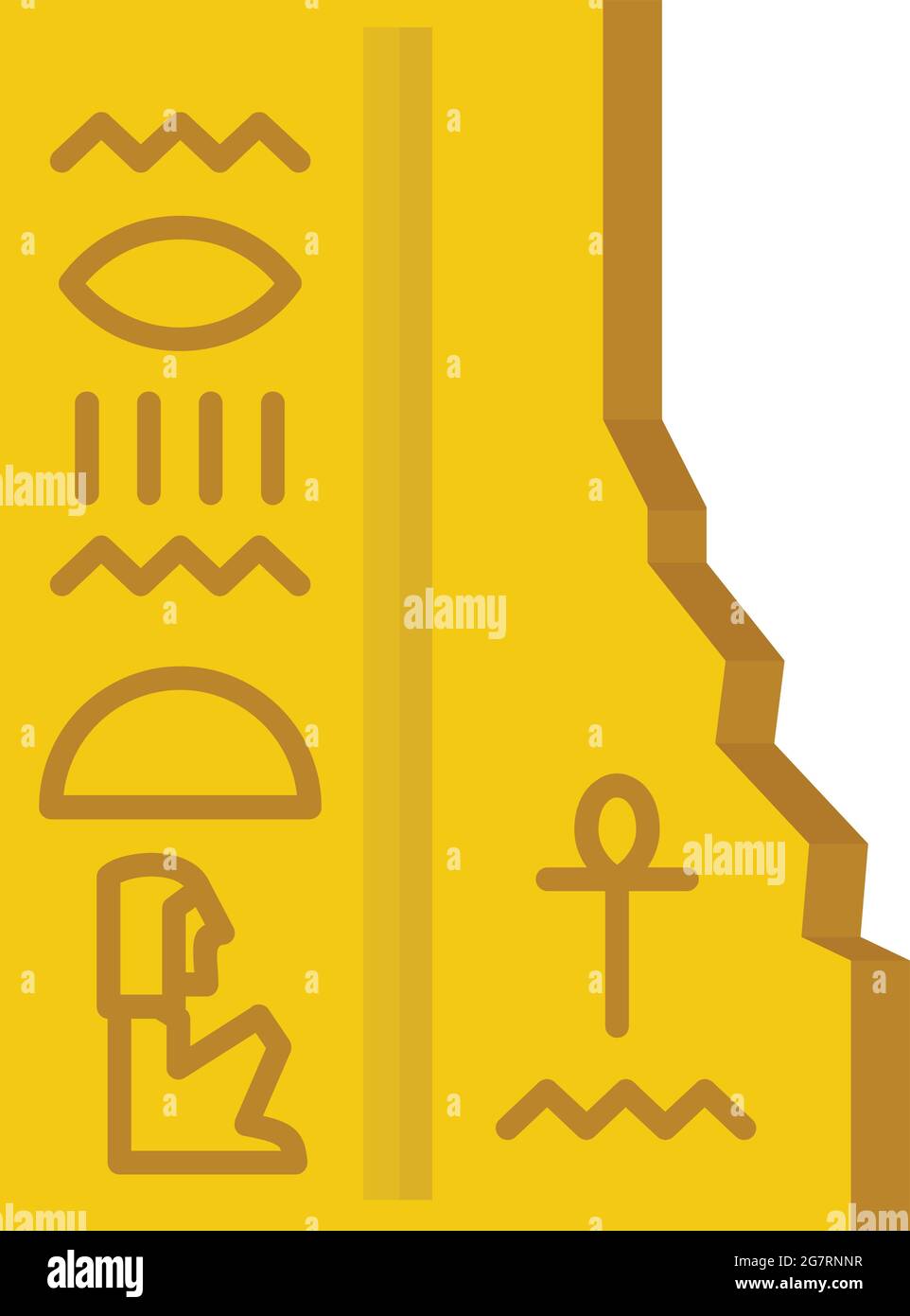 Ancient stone table icon. Flat illustration of ancient stone table ...