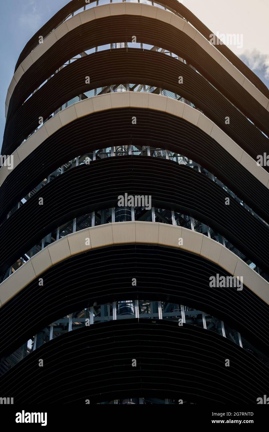 Modern architecture. Public or office building exterior fragment ...