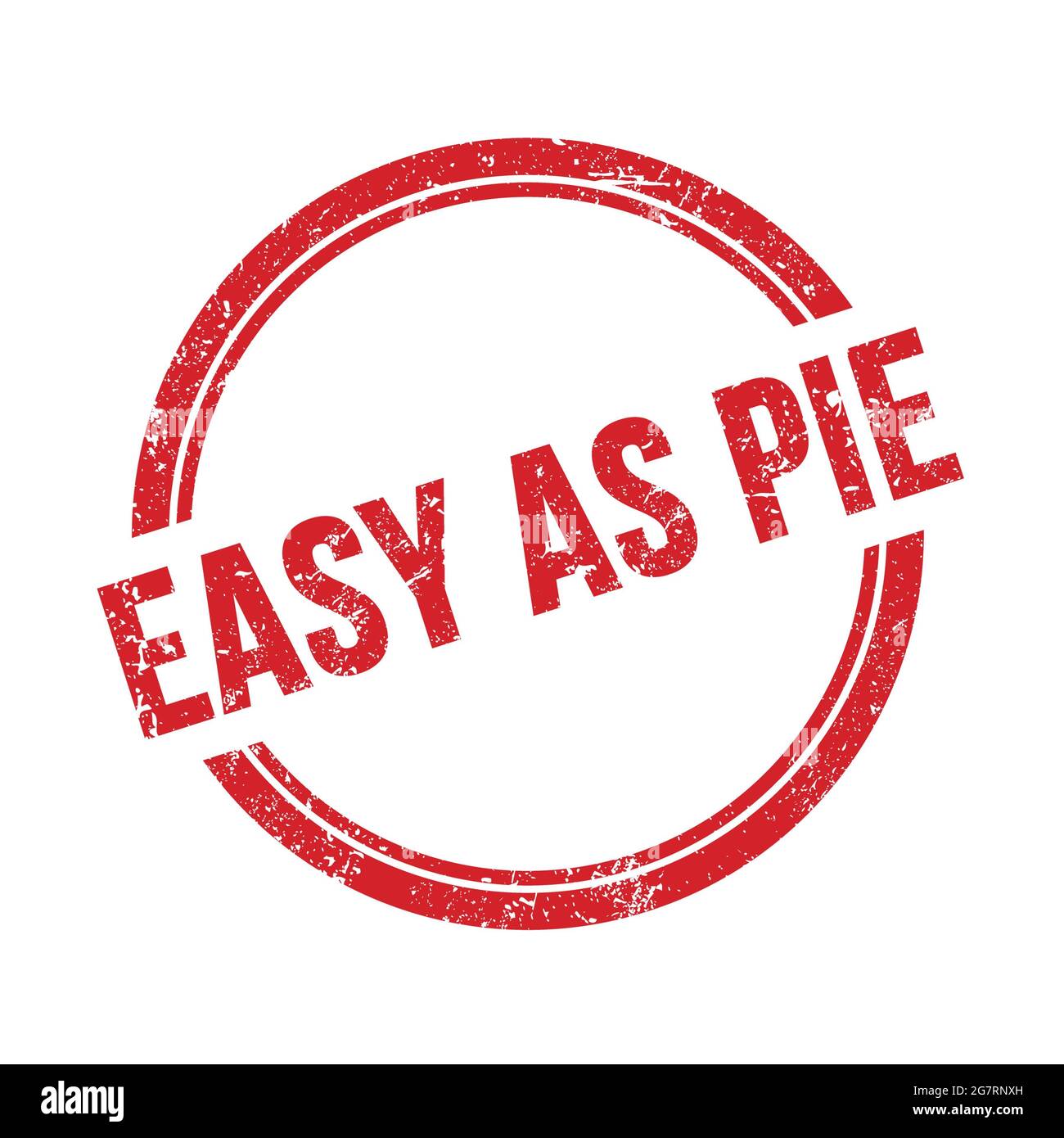 EASY AS PIE text written on red grungy vintage round stamp Stock Photo ...