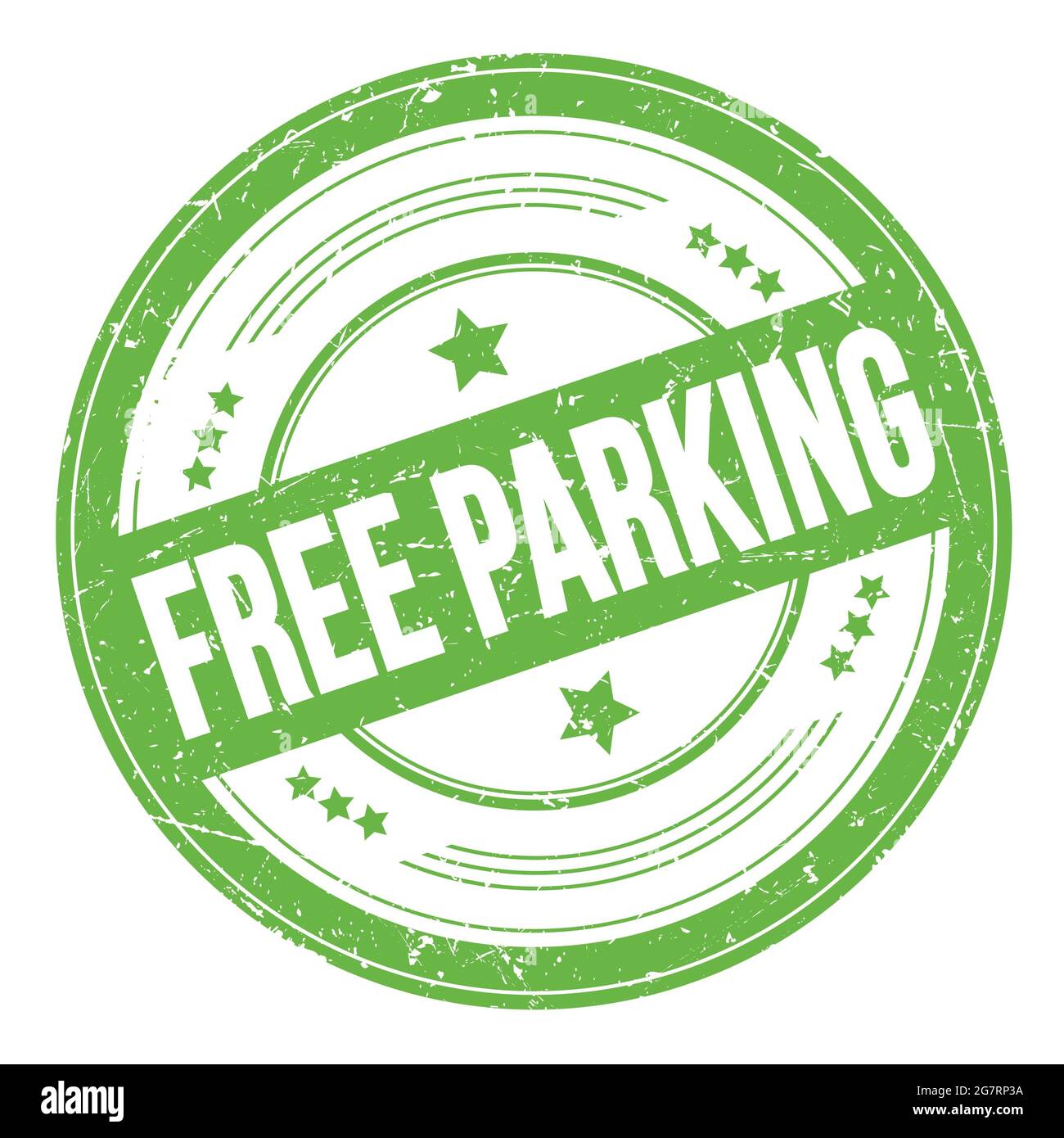 FREE PARKING text on green round grungy texture stamp Stock Photo - Alamy