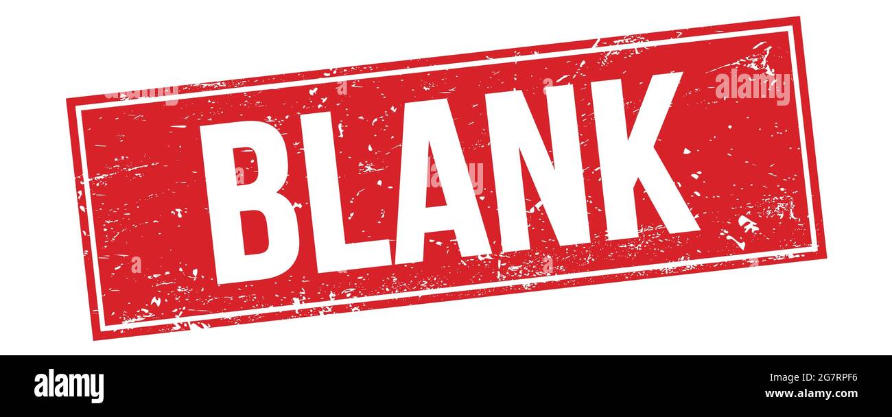 BLANK text on red grungy rectangle stamp sign Stock Photo - Alamy