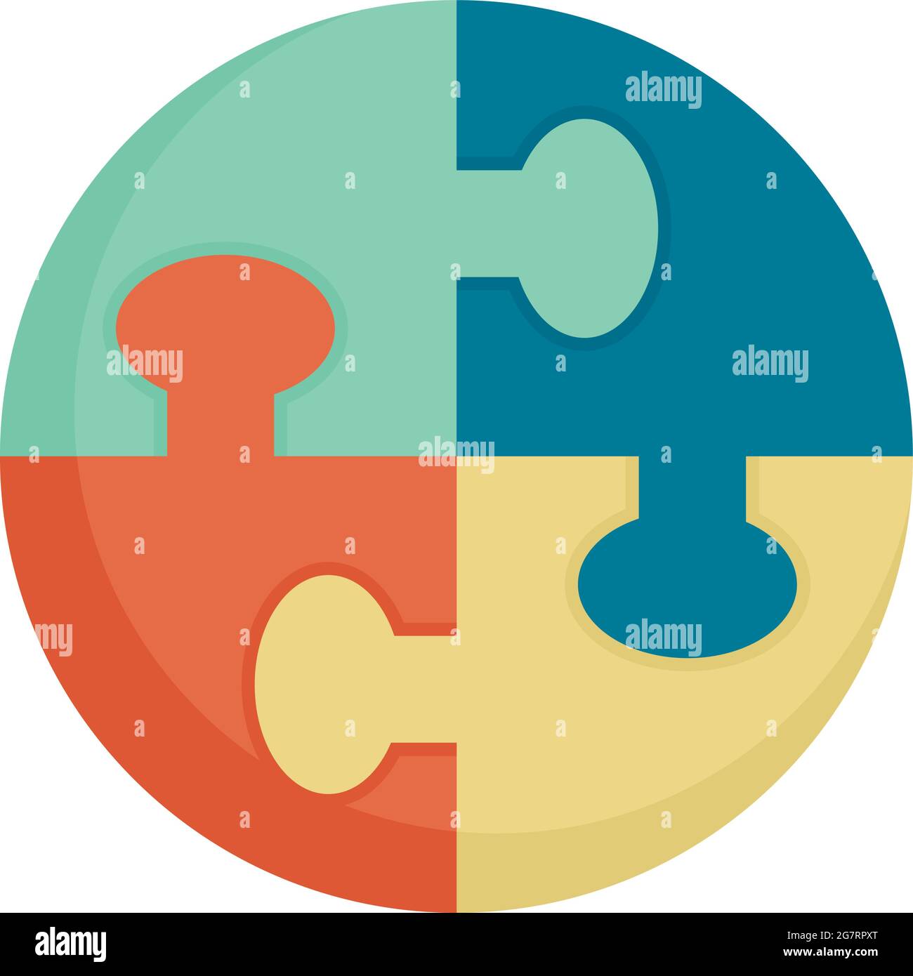 Puzzle skills icon. Flat illustration of puzzle skills vector icon ...