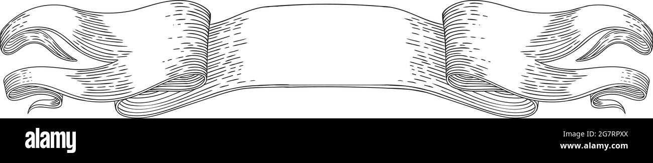 Vintage vector ribbons of different configurations in the technique of ...