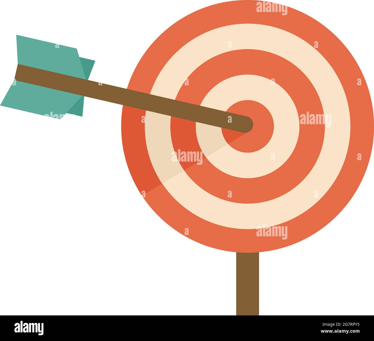 Company business target icon. Flat illustration of company business ...