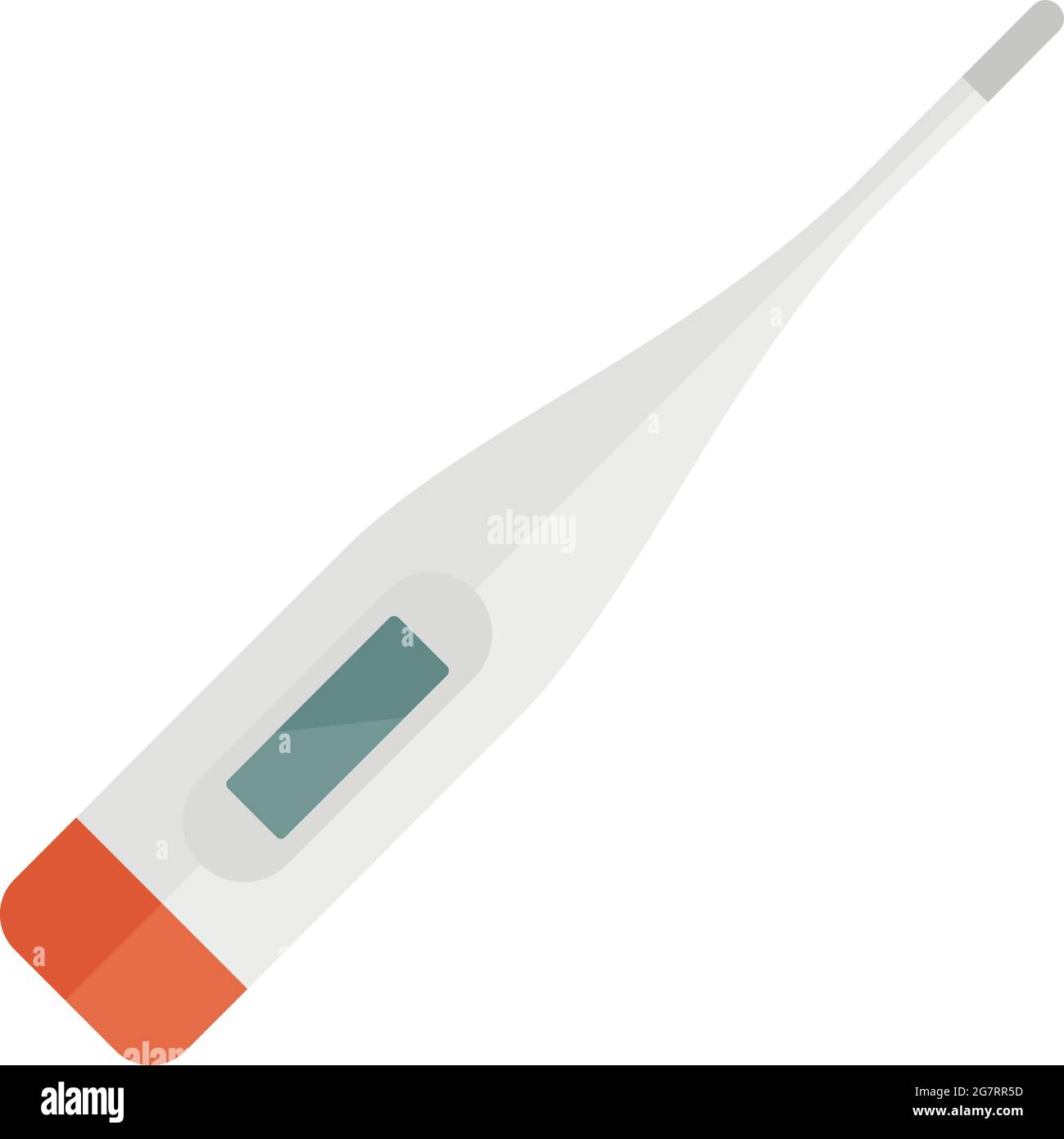 Electronic thermometer icon. Flat illustration of electronic ...