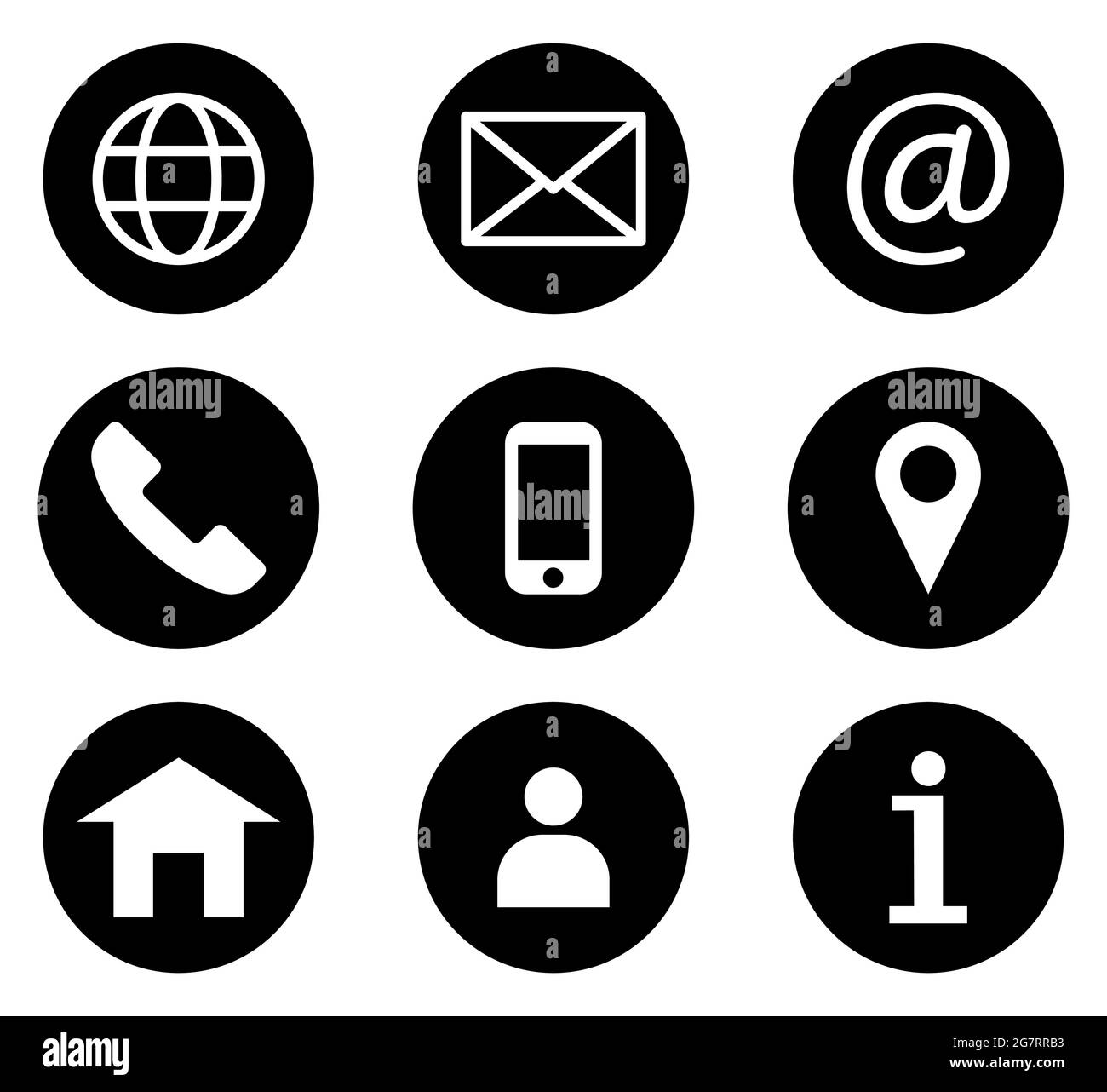 Contact Icon Set. Connection Business Card Icon Stock Vector Image ...