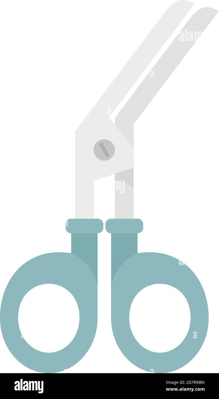 Medical scissors icon. Flat illustration of medical scissors vector ...
