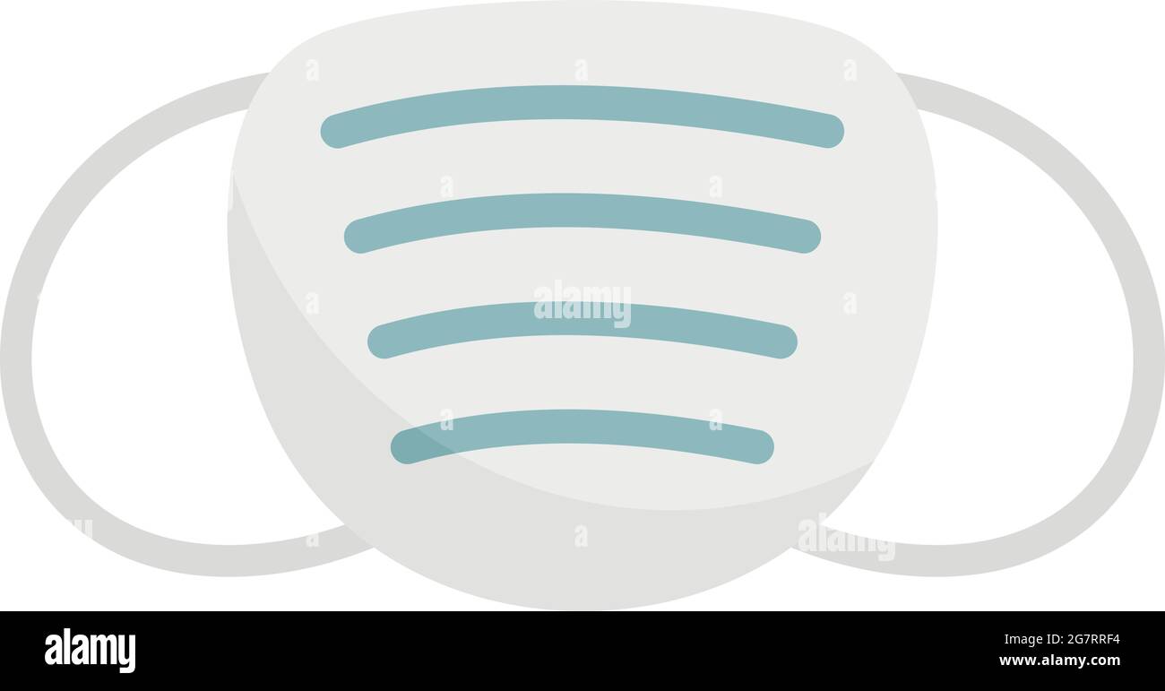 Sterile mask icon. Flat illustration of sterile mask vector icon isolated on white background ...