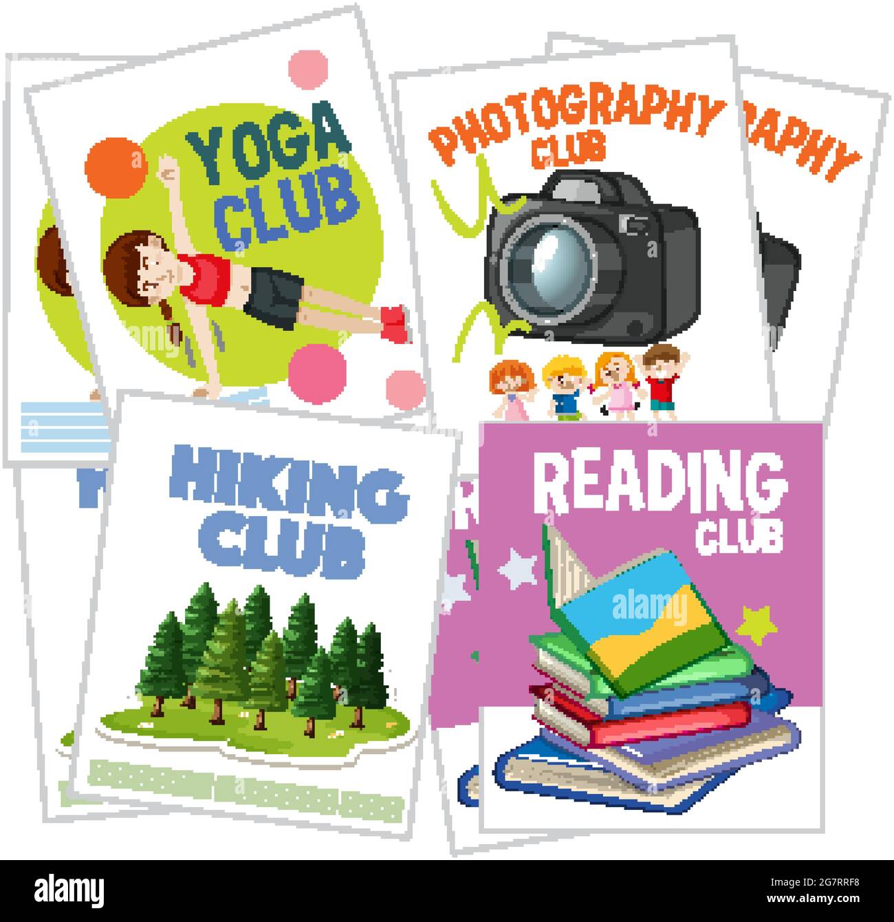 Many different books isolated illustration Stock Vector Image & Art - Alamy