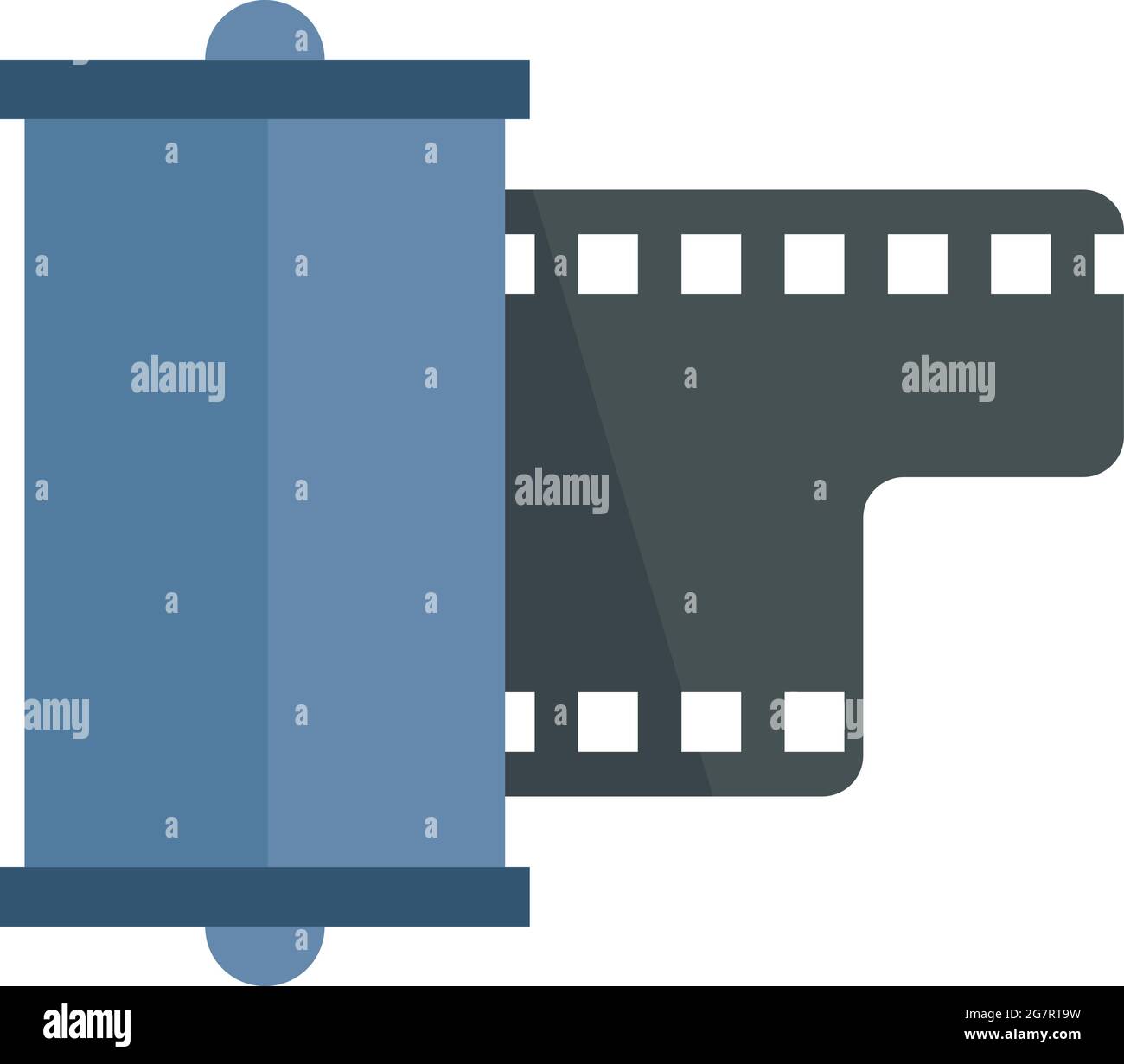 Negative film camera icon. Flat illustration of negative film camera ...