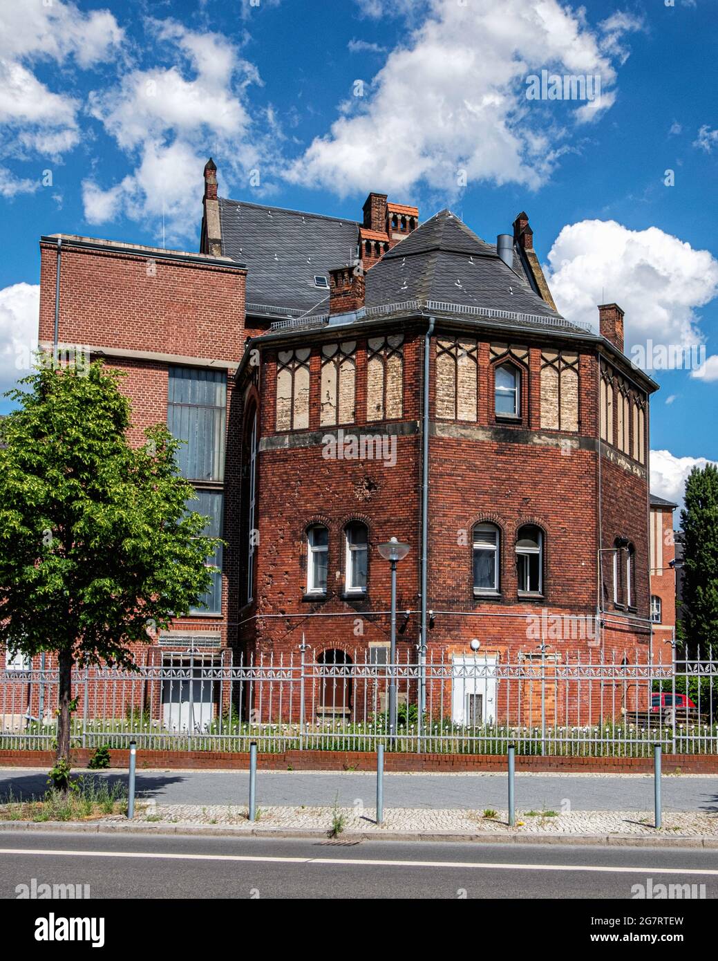 View of Historic brick building on the Charite Hospital Campus from ...