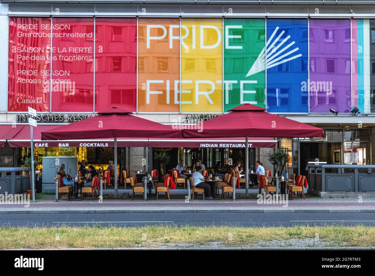 Amrit Indian Restaurant with tables on pavement for alfresco dining ...