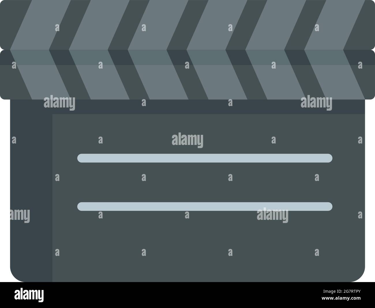 Closed film clapper icon. Flat illustration of closed film clapper ...