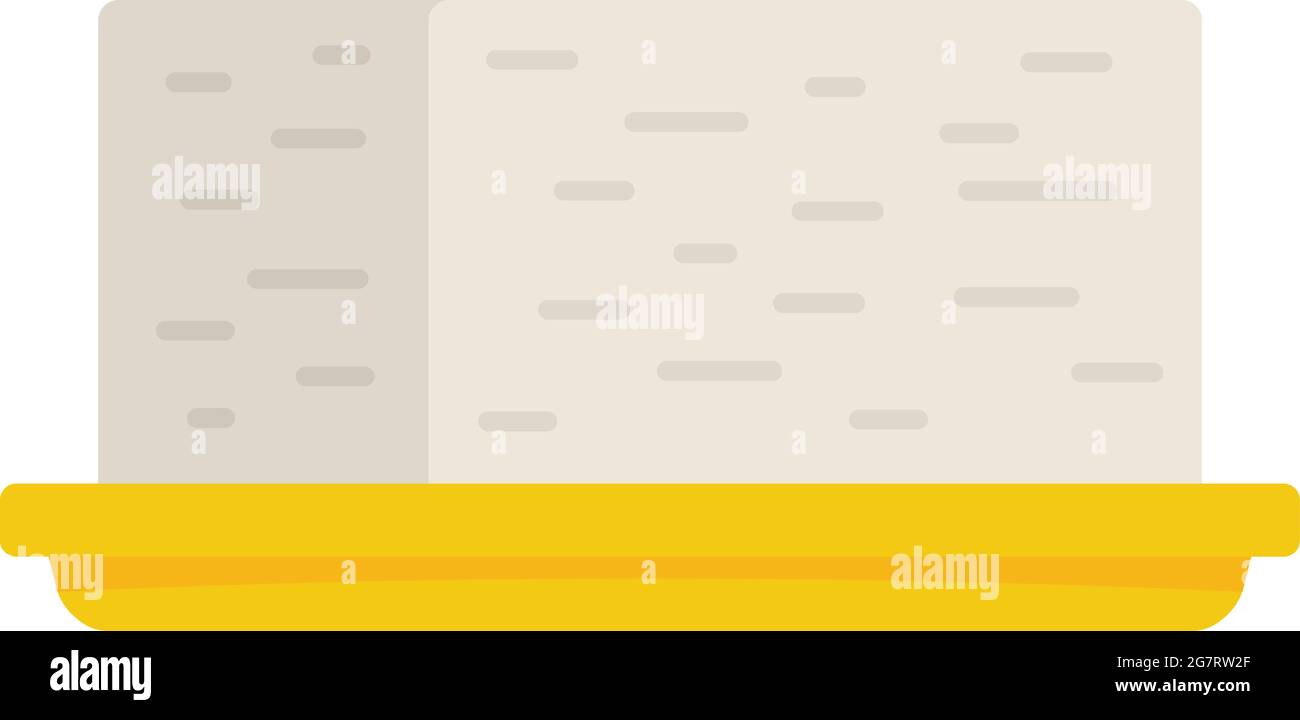 Greek feta icon. Flat illustration of greek feta vector icon isolated ...