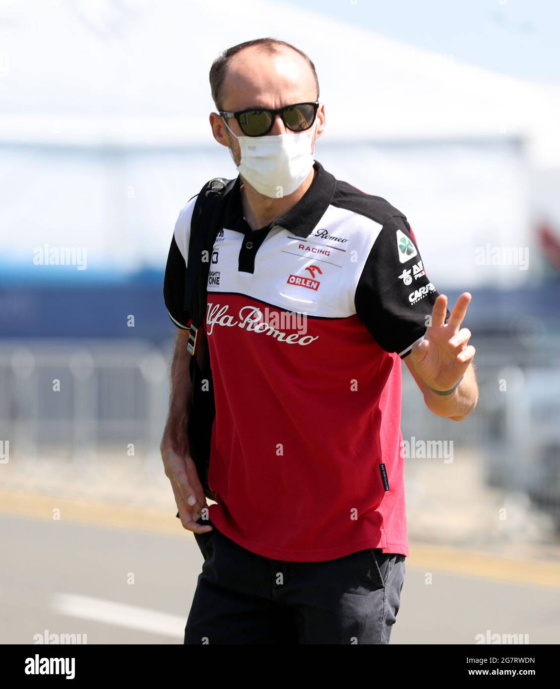Alfa Romeo's reserve driver Robert Kubicaduring practice for the ...