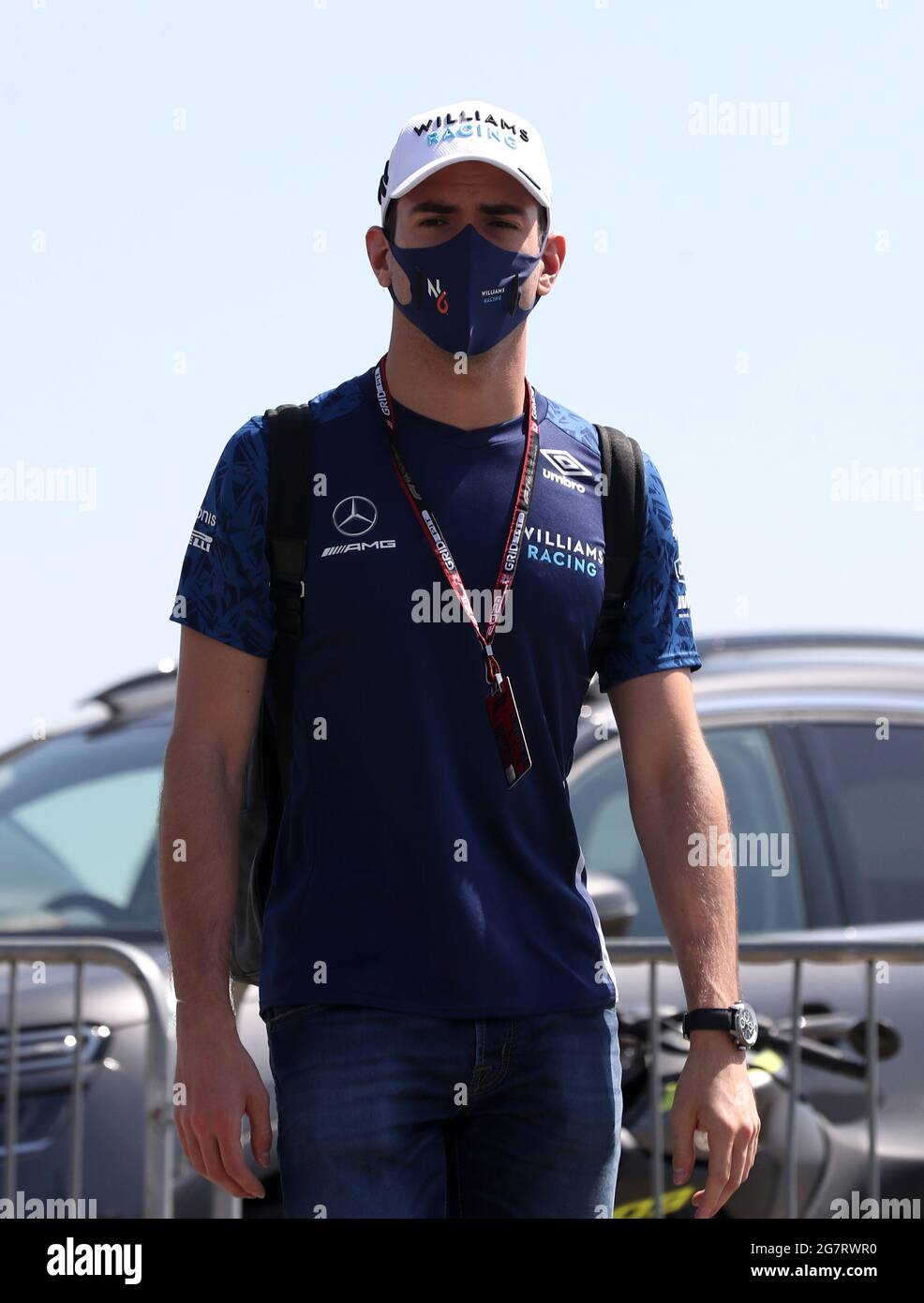 Williams' Nicholas Latifi arrives for practice for the British Grand ...