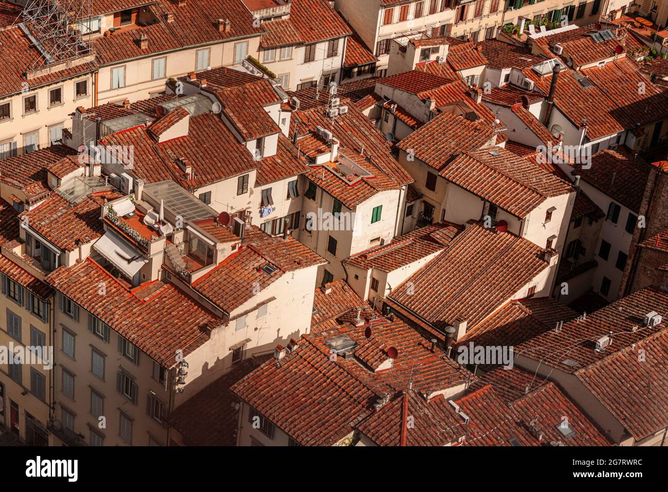 Terracotta roof tops of the city of Florence, Italy, Tuscany Stock ...