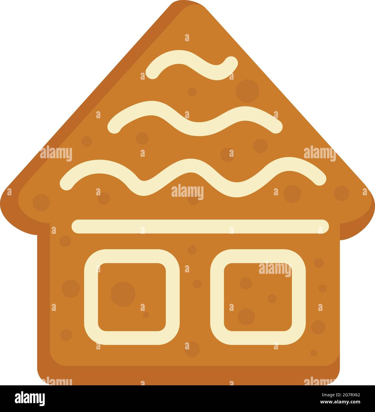Gingerbread house icon. Flat illustration of gingerbread house vector ...