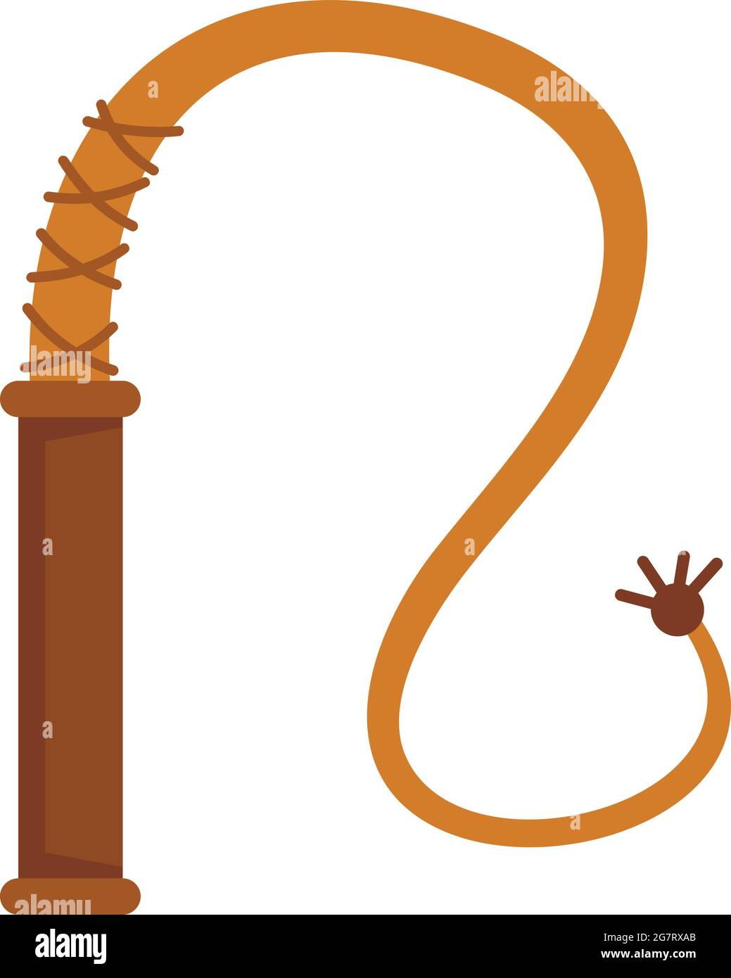 Whip icon. Flat illustration of whip vector icon isolated on white ...