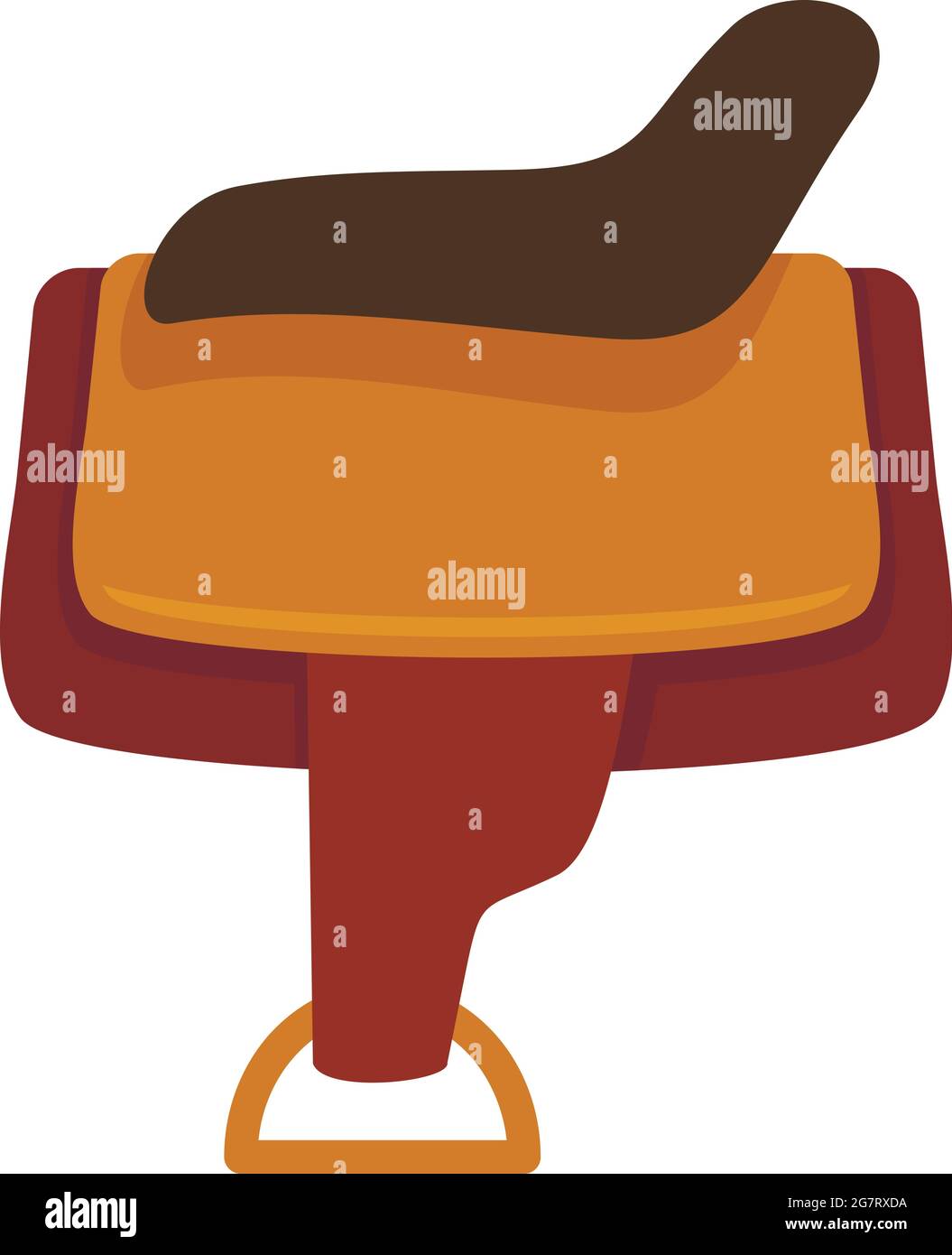 Horse saddle icon. Flat illustration of horse saddle vector icon ...