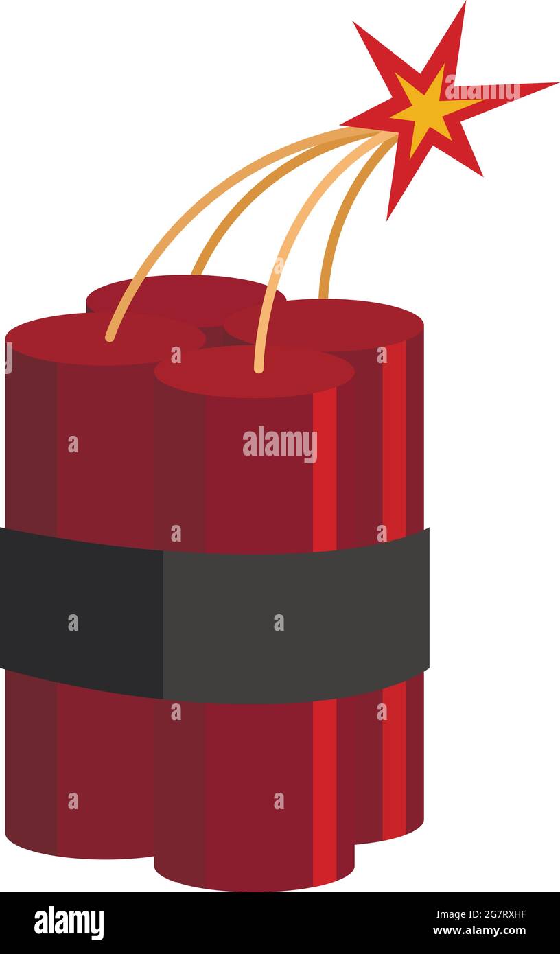 Dynamite icon. Flat illustration of dynamite vector icon isolated on ...