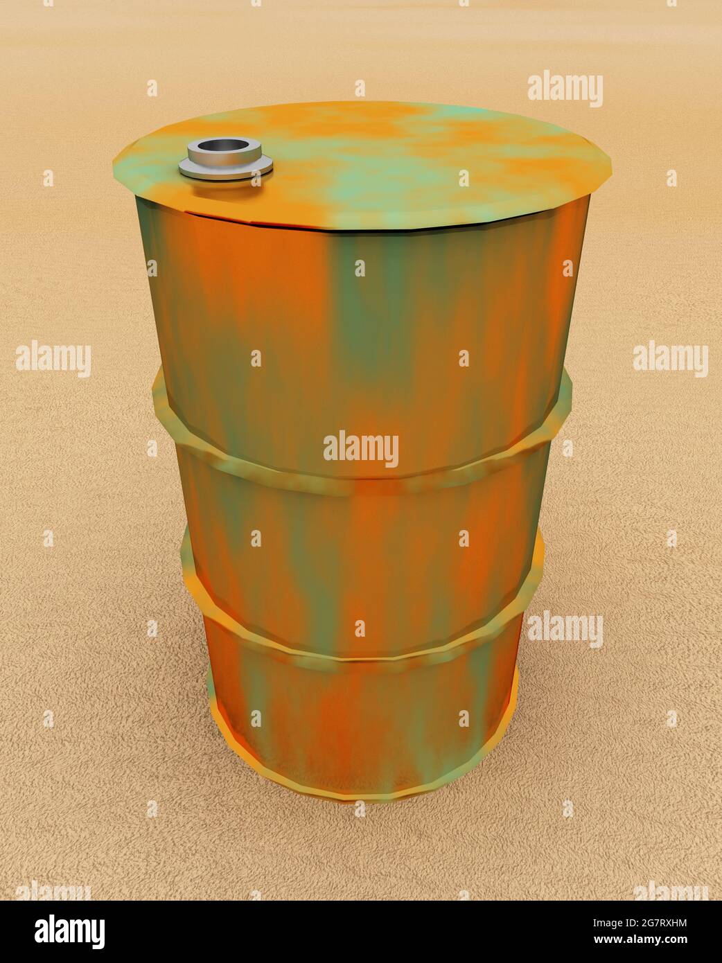Rusted 55 gallon drum Stock Photo - Alamy