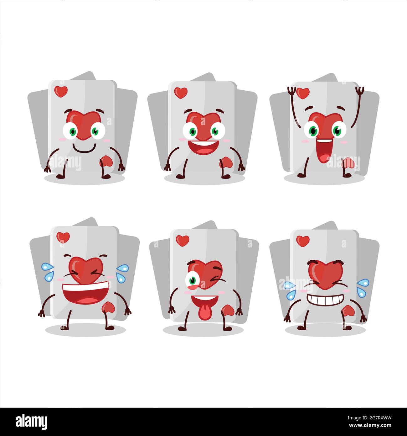 Cartoon character of remi card love with smile expression. Vector ...