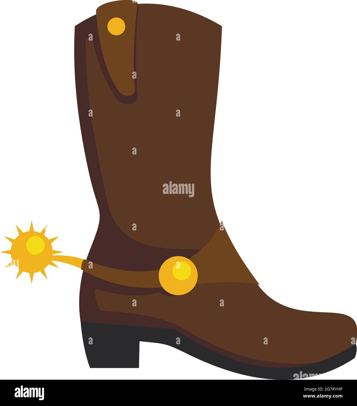 Cowboy boot icon. Flat illustration of cowboy boot vector icon isolated ...
