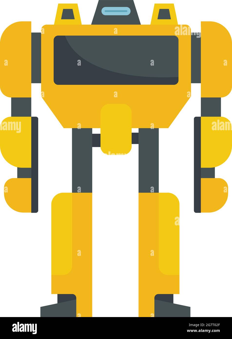 Toy robot transformer icon. Flat illustration of toy robot transformer ...