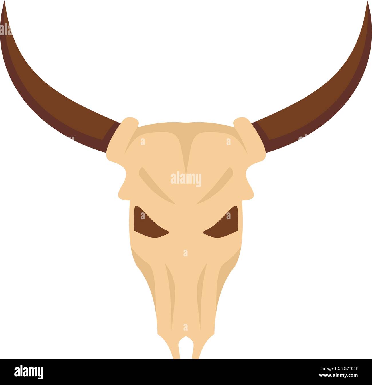 Cow skull icon. Flat illustration of cow skull vector icon isolated on ...