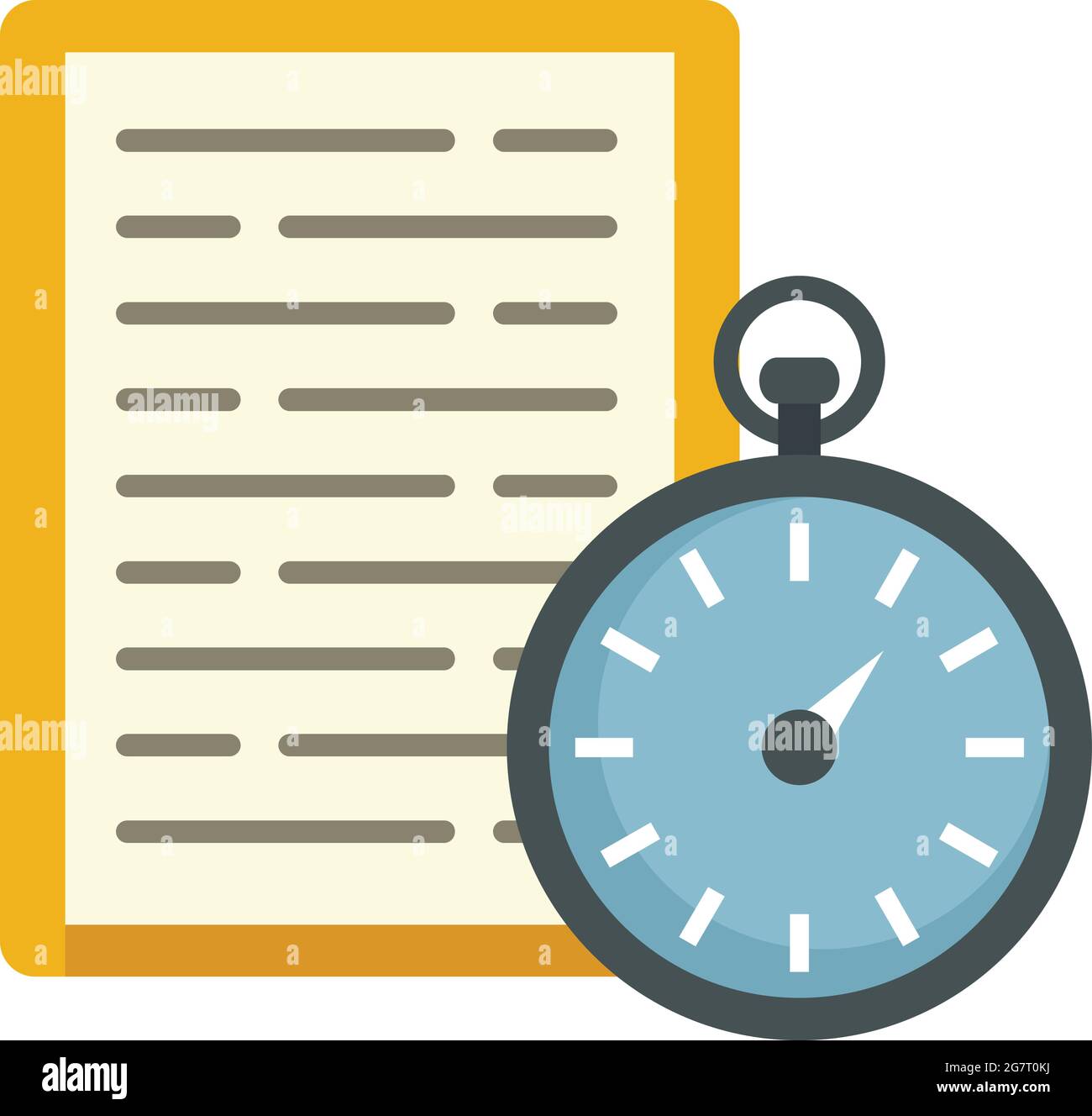 Stopwatch exam icon. Flat illustration of stopwatch exam vector icon ...