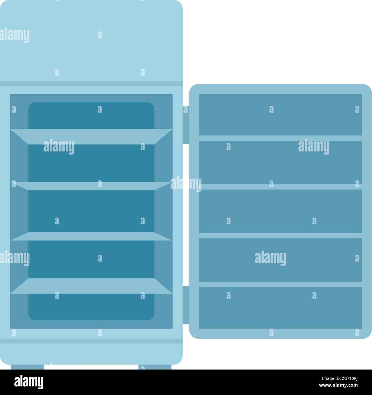 Open fridge icon. Flat illustration of open fridge vector icon isolated ...
