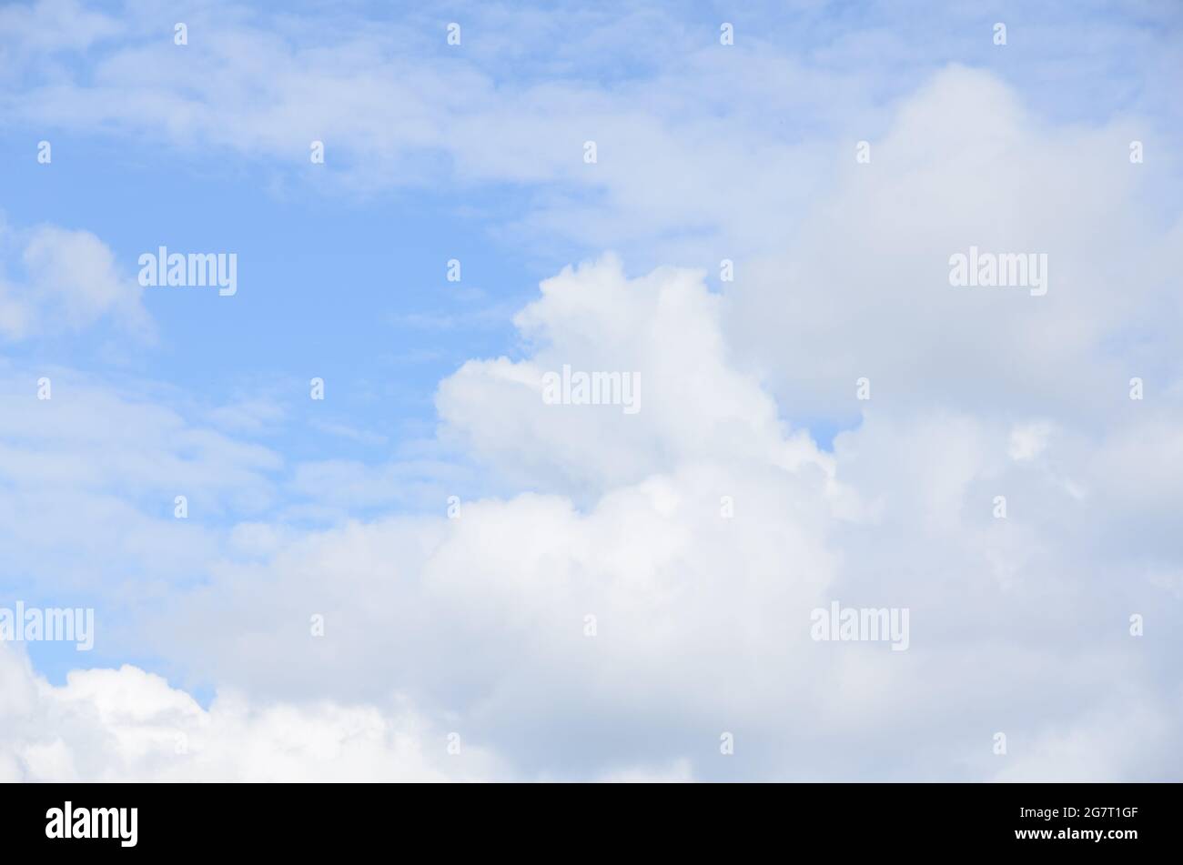 Cumulus clouds and blue sky, natural background or wallpaper Stock ...