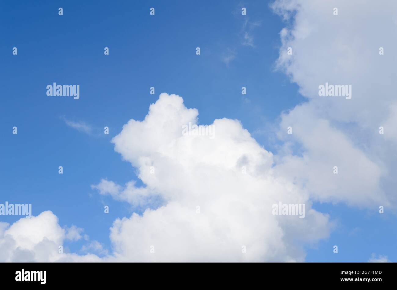 Cumulus clouds and blue sky, natural background or wallpaper Stock ...