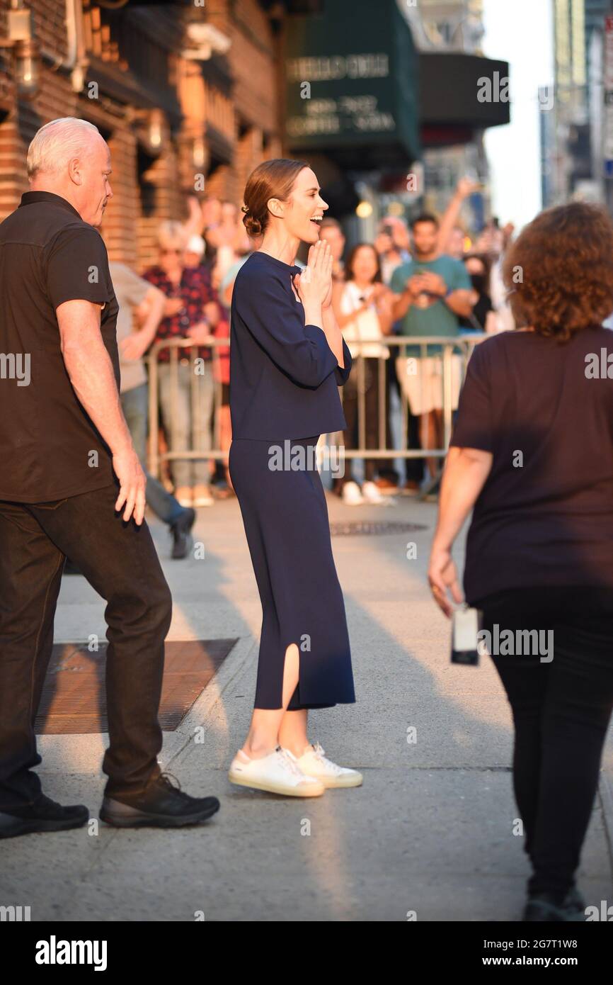 Emily Blunt, The Late Show with Stephen Colbert out and about for ...