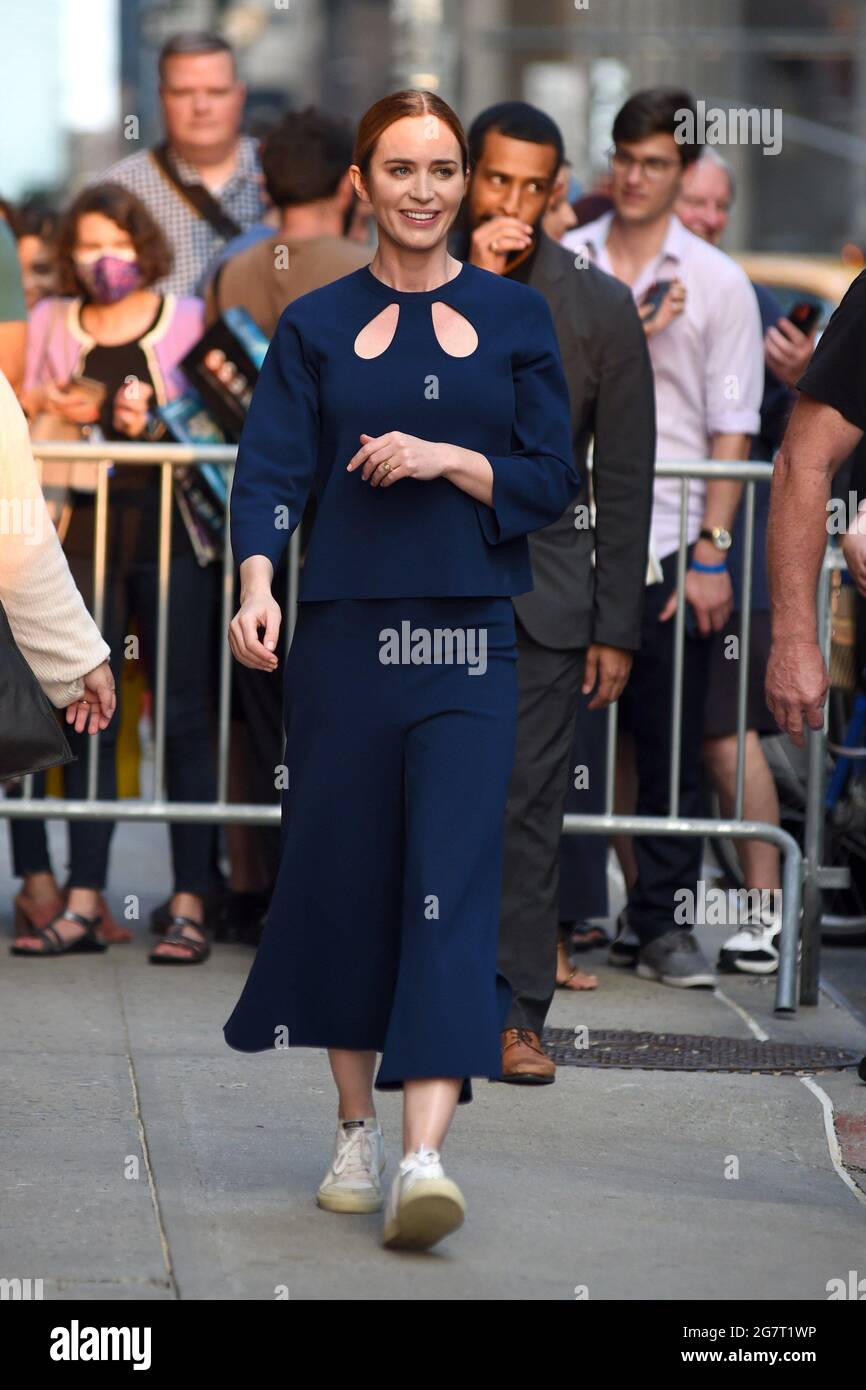 New York, NY, USA. 15th July, 2021. Emily Blunt, The Late Show with ...