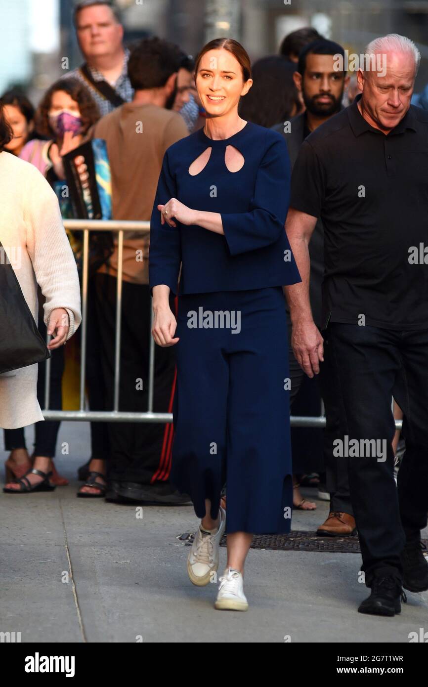 New York, NY, USA. 15th July, 2021. Emily Blunt, The Late Show with ...