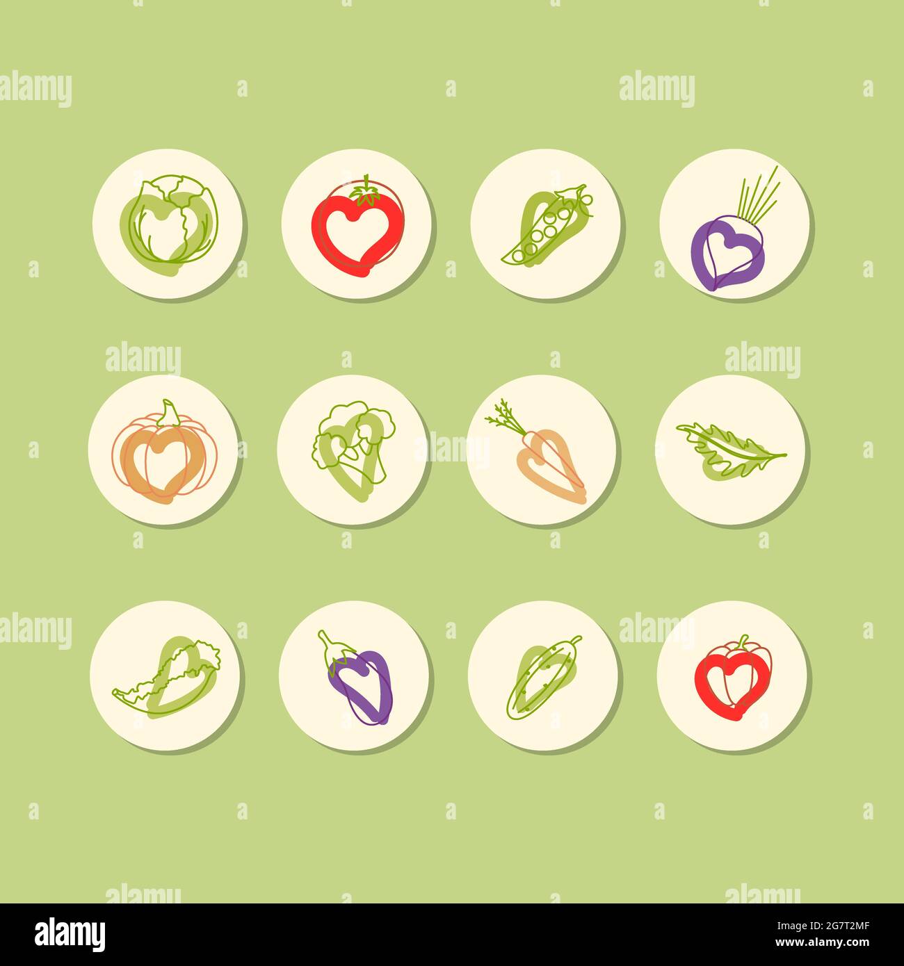 Organic food stickers labels. Natural healthy vegetables, fresh food ...