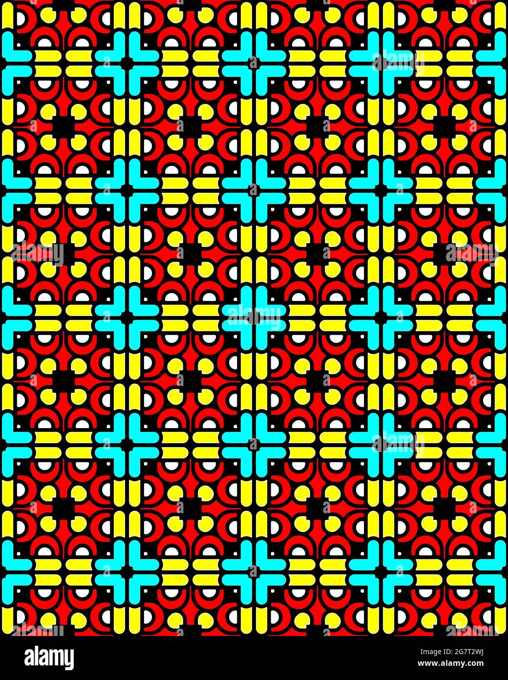 Illustration of seamless repeat patterns with red elements Stock Photo ...