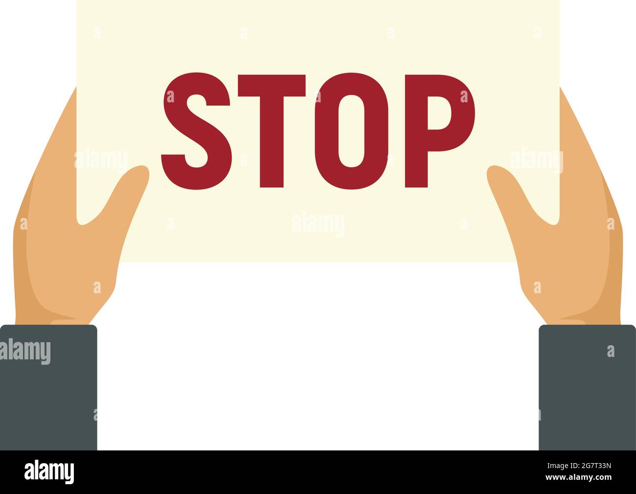 Stop protest icon. Flat illustration of stop protest vector icon ...