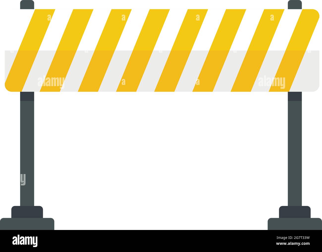 Road barrier line icon. Flat illustration of road barrier line vector ...