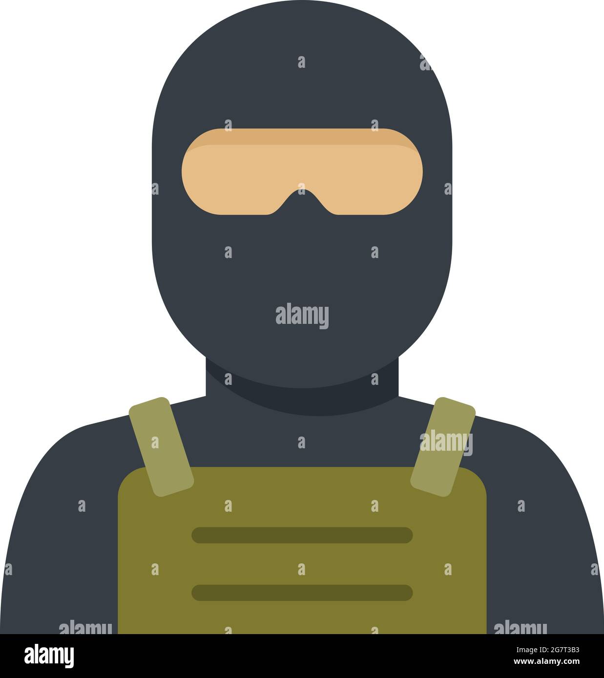 Police special forces icon. Flat illustration of police special forces ...