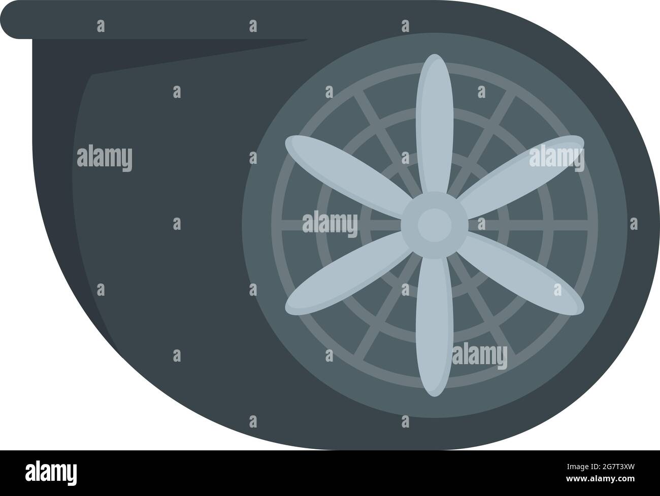 Turbo fan icon. Flat illustration of turbo fan vector icon isolated on ...
