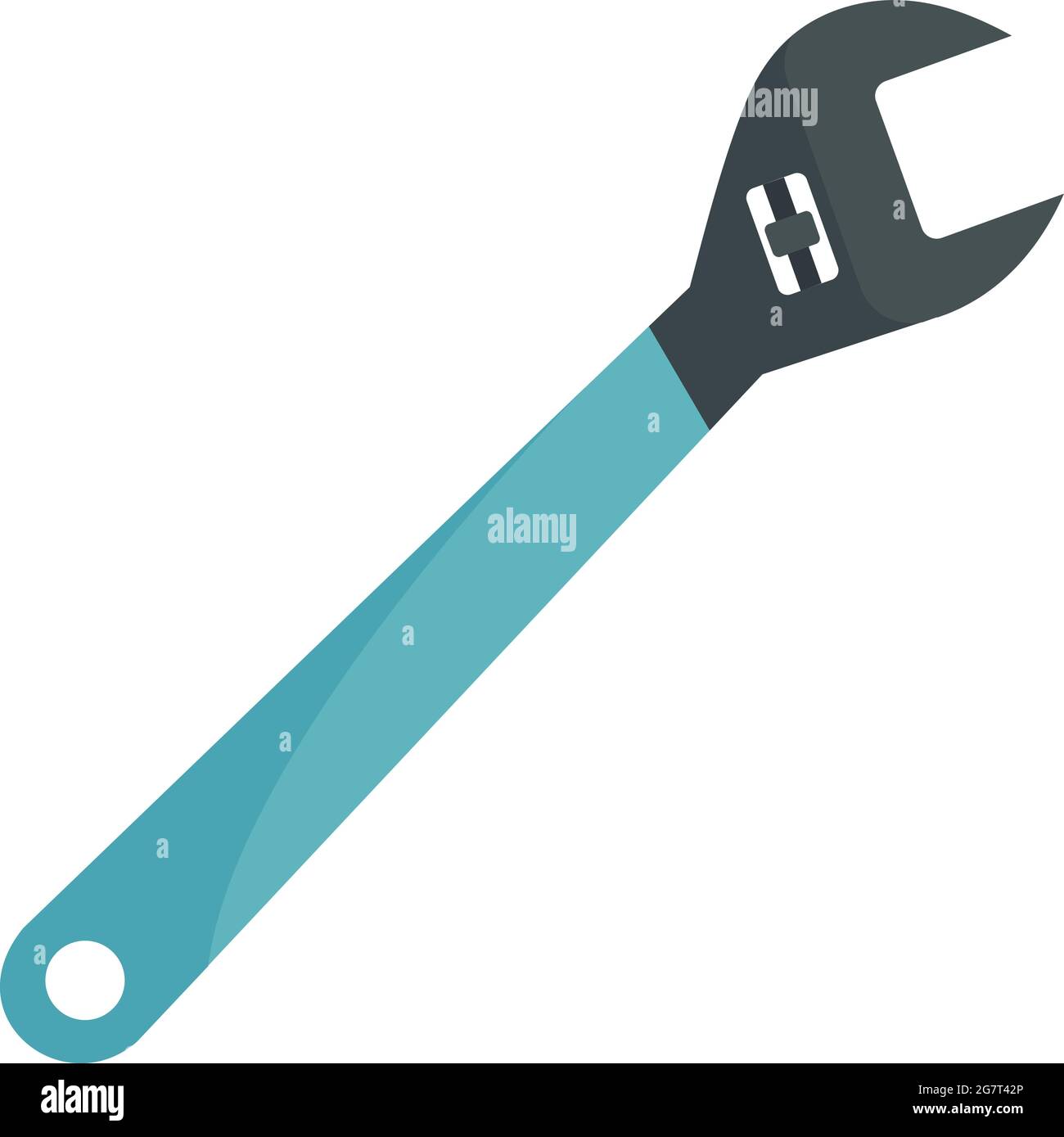 Spanner wrench icon. Flat illustration of spanner wrench vector icon ...