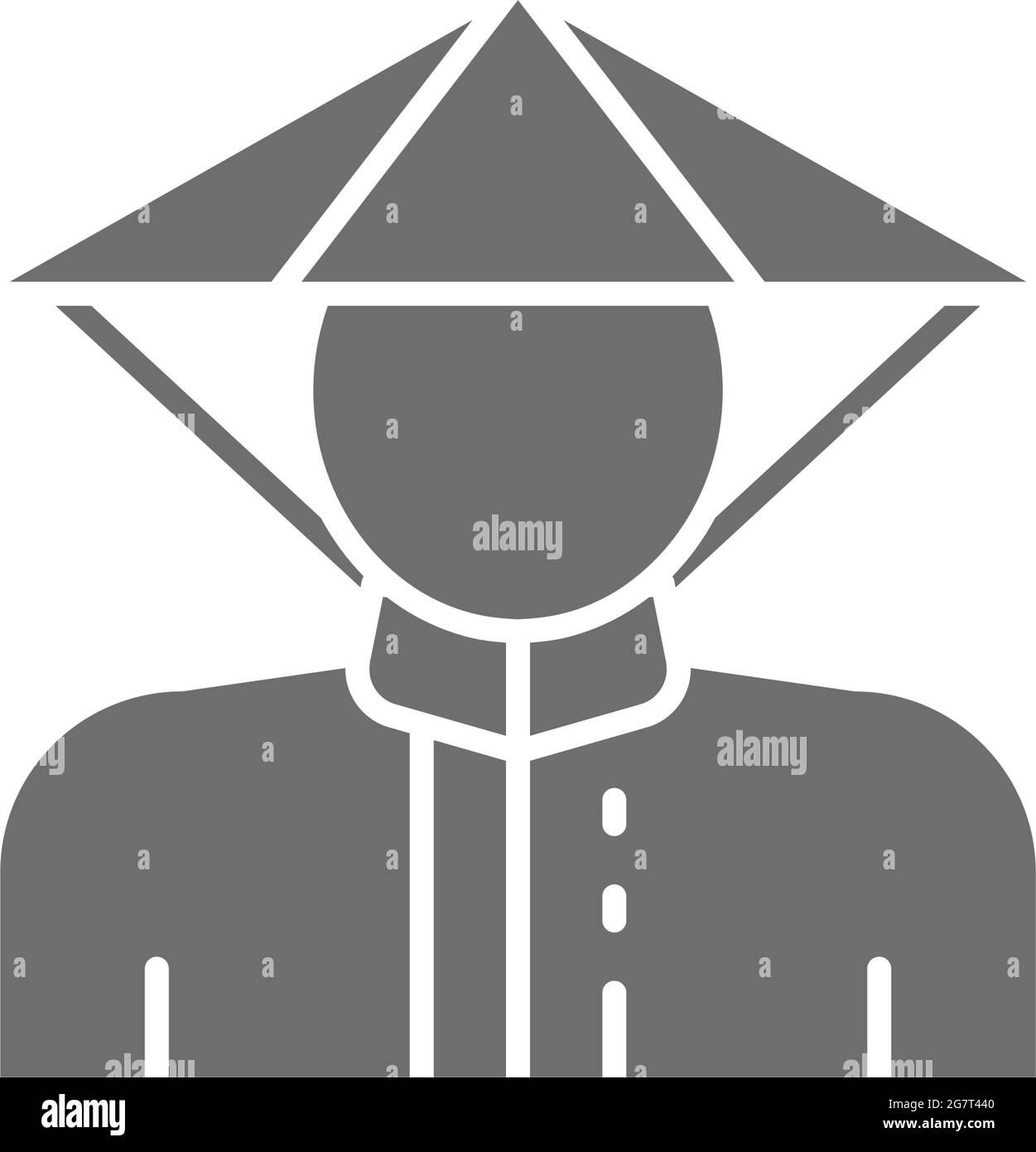 Asian man in conical hat Stock Vector Images - Alamy