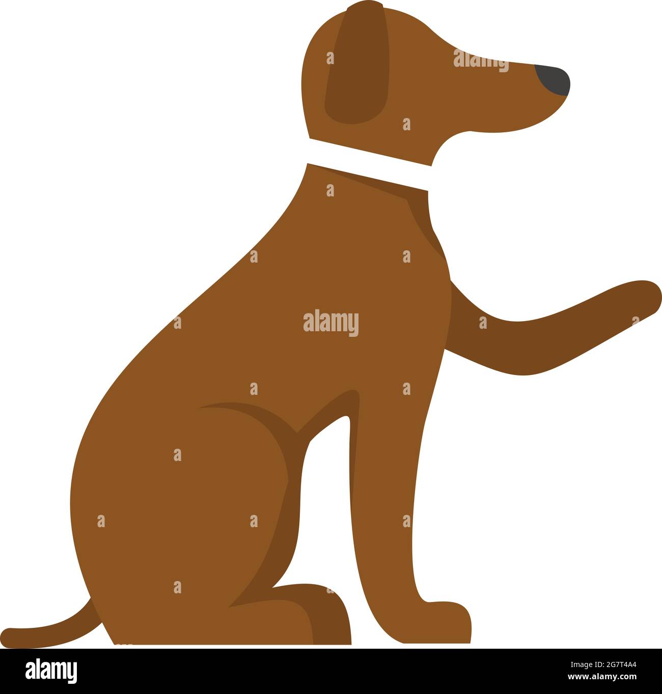 Domestic dog training icon. Flat illustration of domestic dog training ...