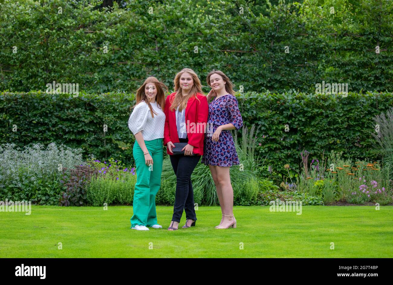 Princess Amalia, Princess Alexia and Princess Ariane of The Netherlands ...