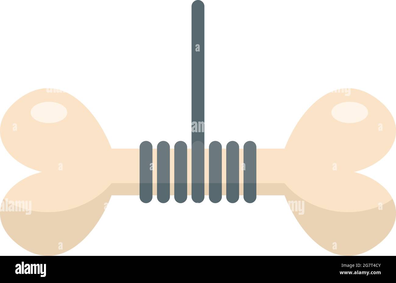 Dog training wire bone icon. Flat illustration of dog training wire ...